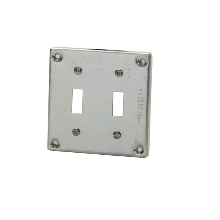 4 Square Device Box Cover 2 Unit – Toggle Switch – BS Electricals