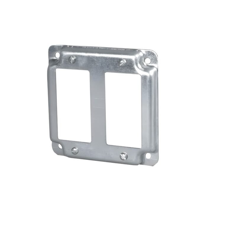 4 Square Device Box Cover 2 Unit – Decora – 1/2″ Raised – BS Electricals